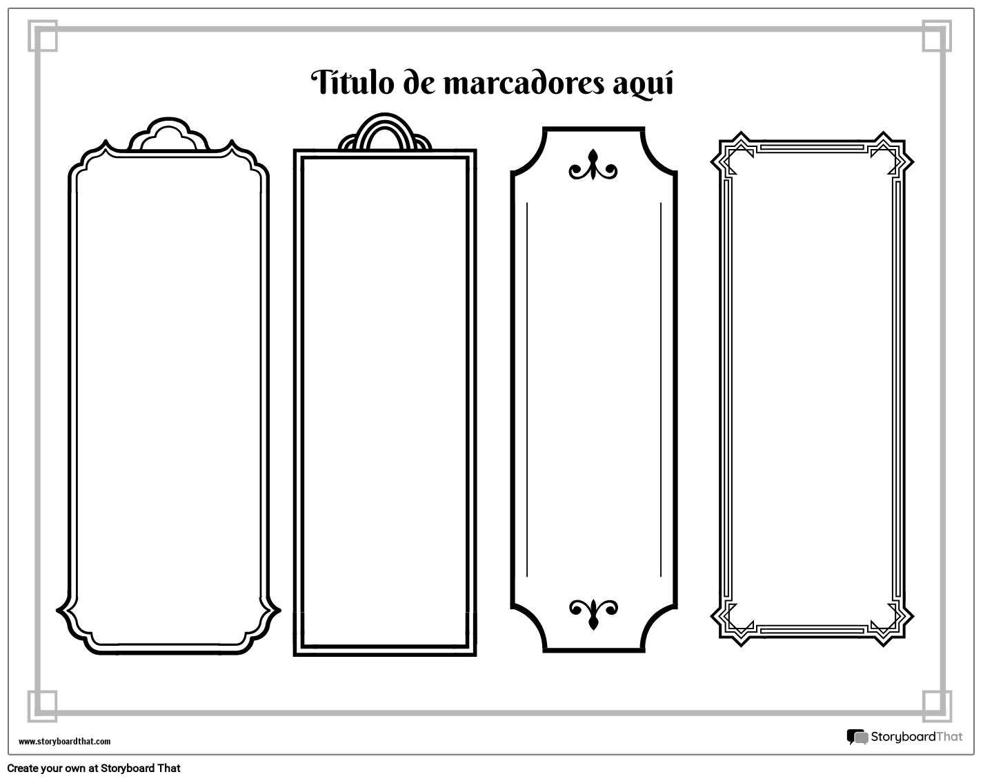 Plantillas de Marcadores — Creador de Marcadores — Cree su Propio ...