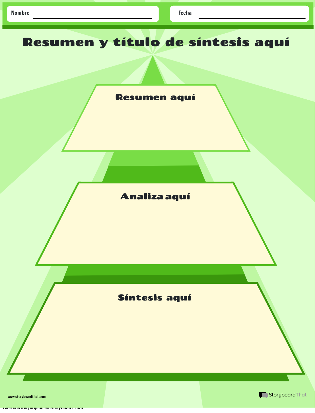 Nueva Plantilla de Resumen y Síntesis de Página de Creación 2