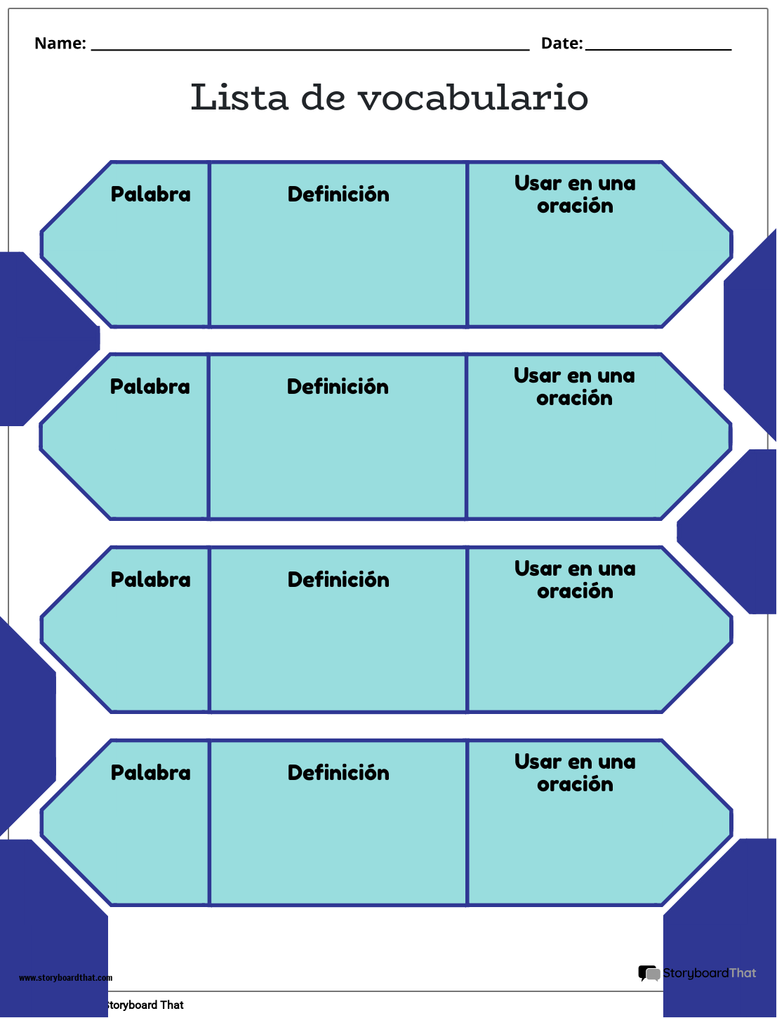 Nueva Plantilla de Vocabulario de Página de Creación 5