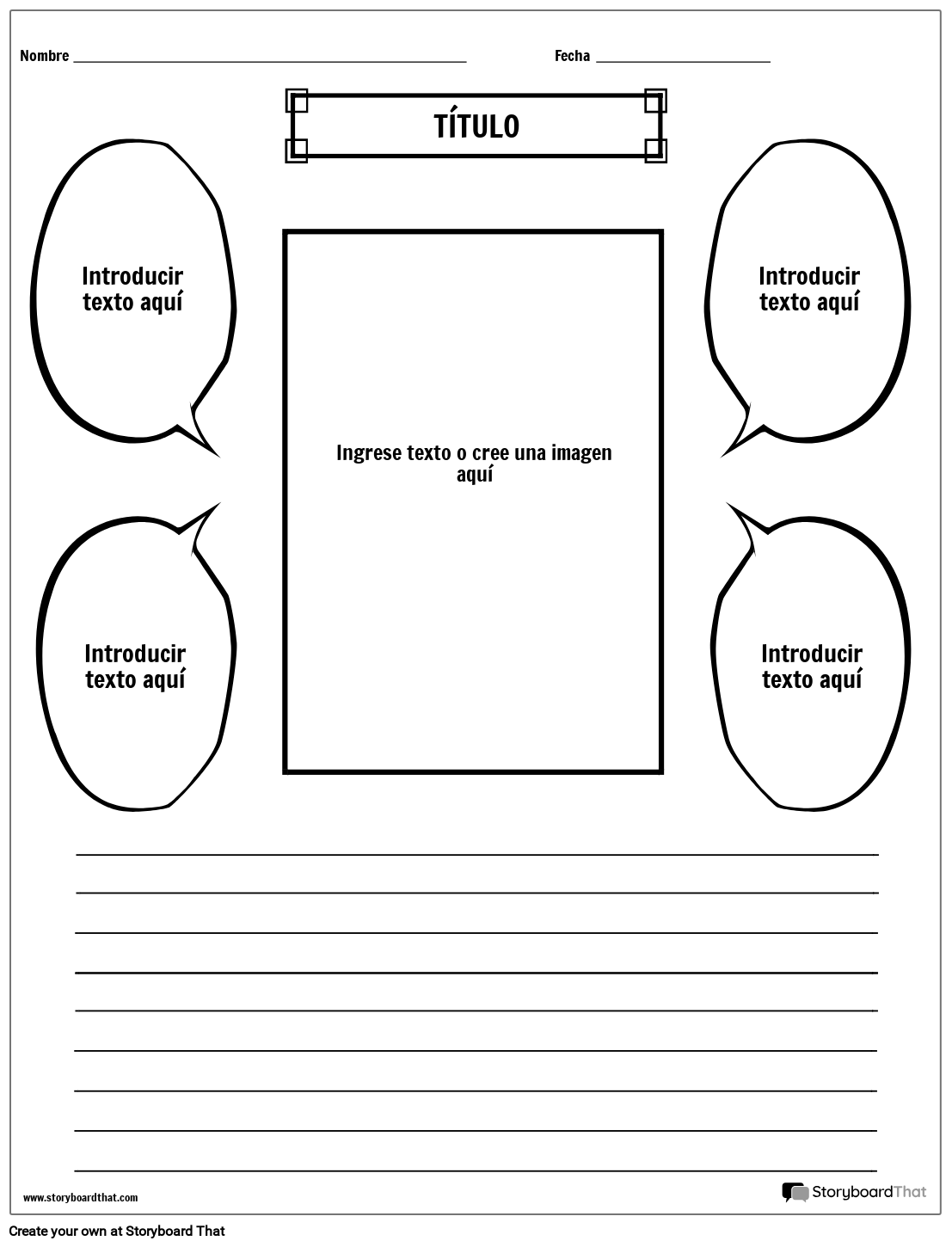Organizador de Biografías de Hechos Storyboard