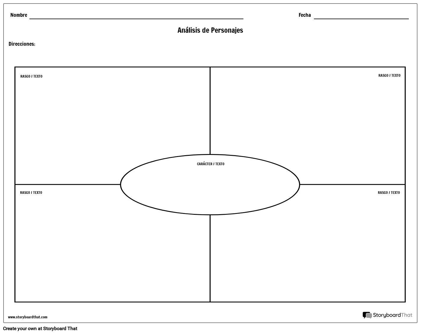 Plantilla de Análisis de Personajes - Paisaje
