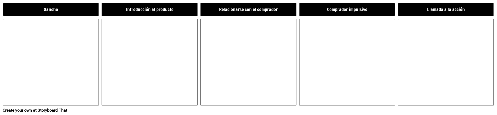 Plantilla de Argumento de Venta Storyboard od Strane es-examples