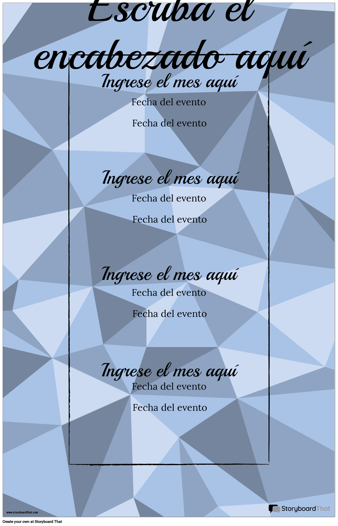 Plantilla de Eventos Múltiples Storyboard por es-examples