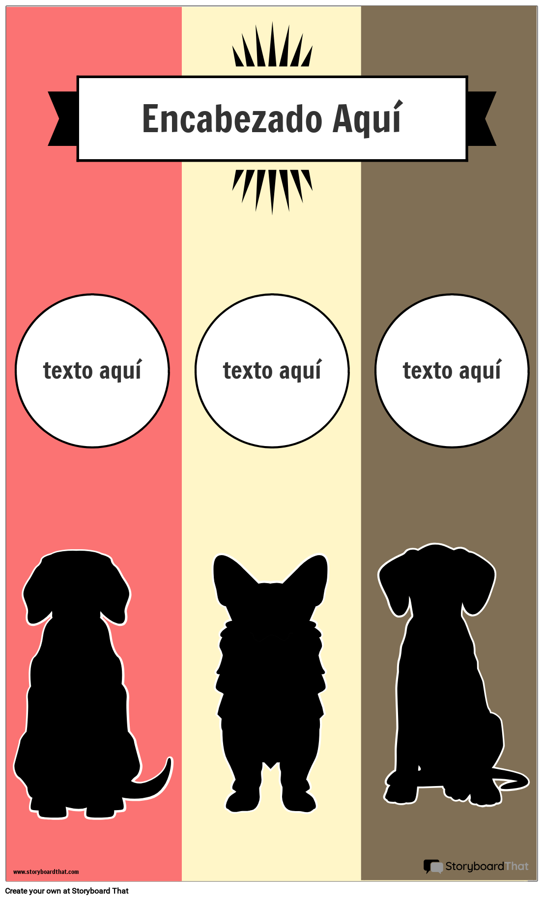 Plantilla de Infografía de 3 Columnas Storyboard