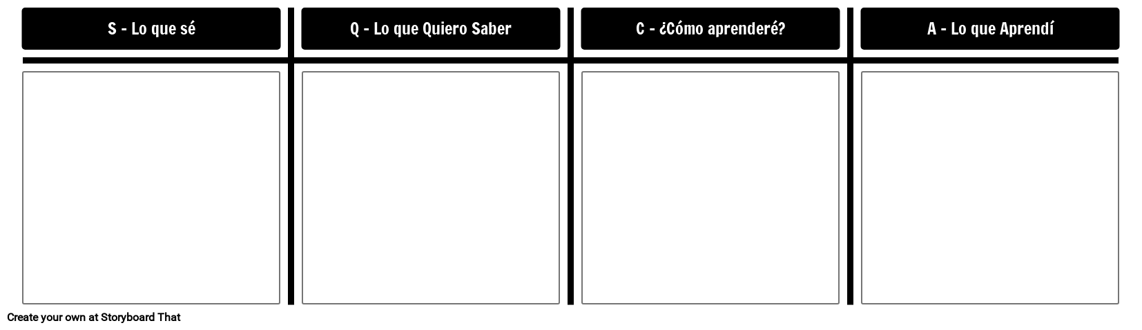 Plantilla de la Carta SQCA Storyboard por es-examples