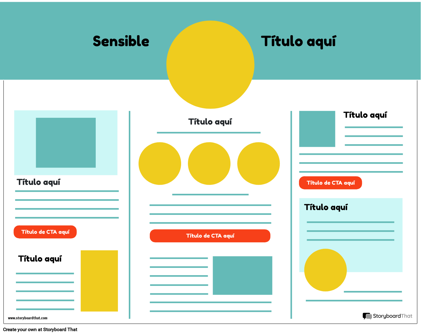 Plantilla WireFrame Receptiva Corporativa 1 Storyboard