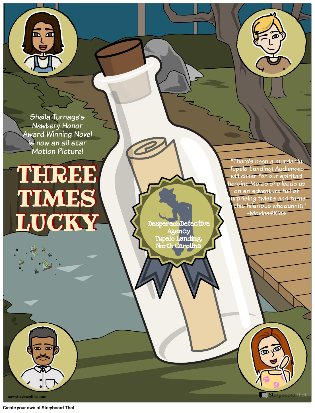 Póster de Película Three Times Lucky Storyboard