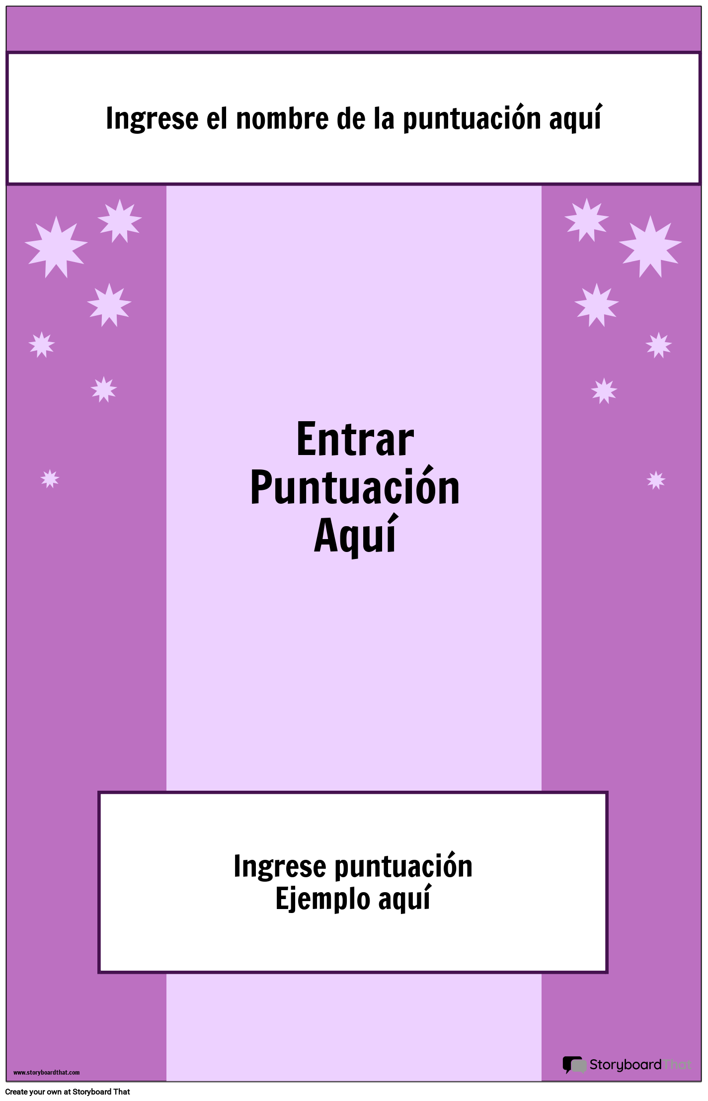 Póster de Puntuación 2 Storyboard por es-examples