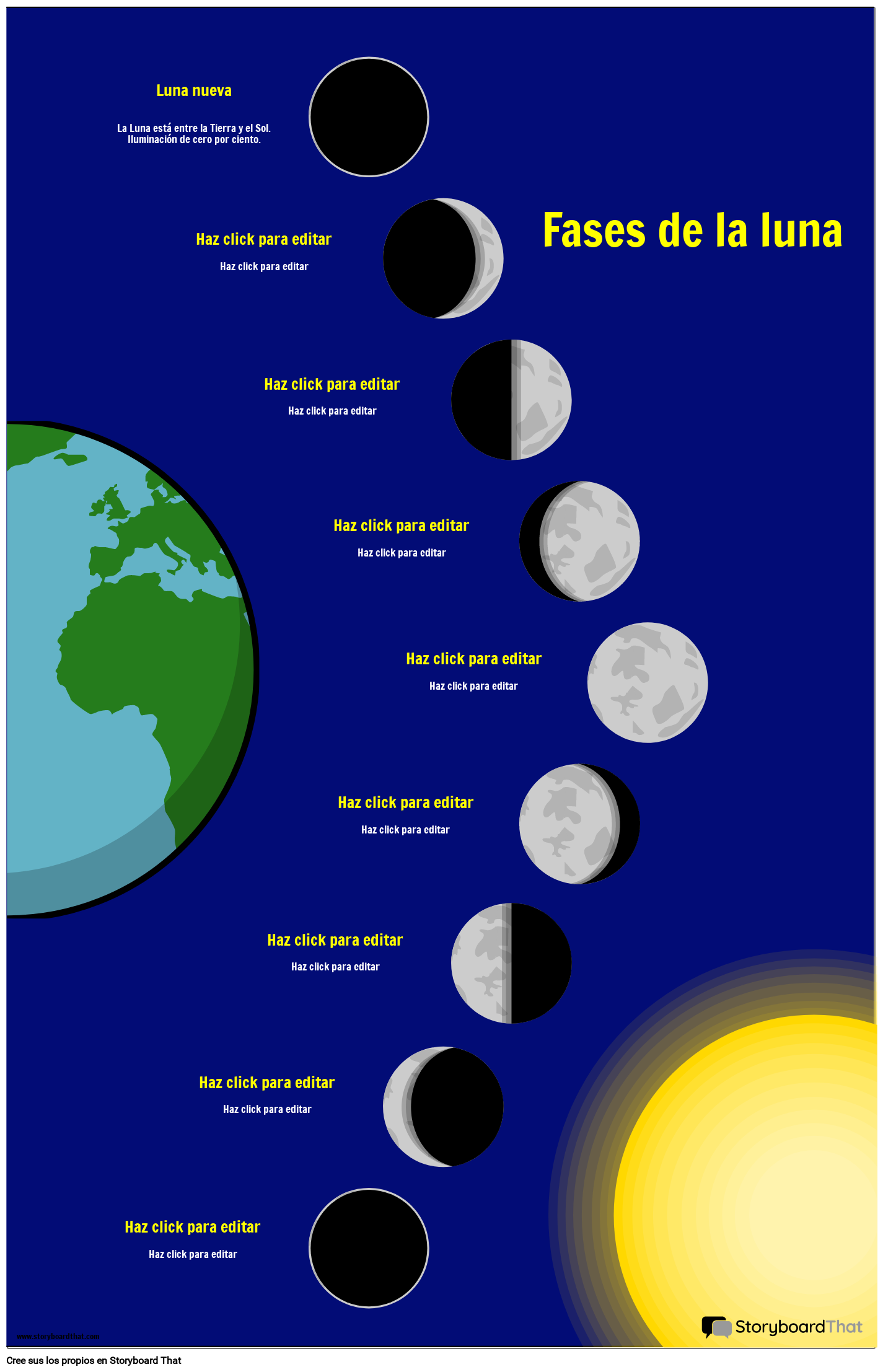 Póster Fases de la Carta Lunar. Storyboard por es-examples Póster Fases de la Carta Lunar. Storyboard por es-examples