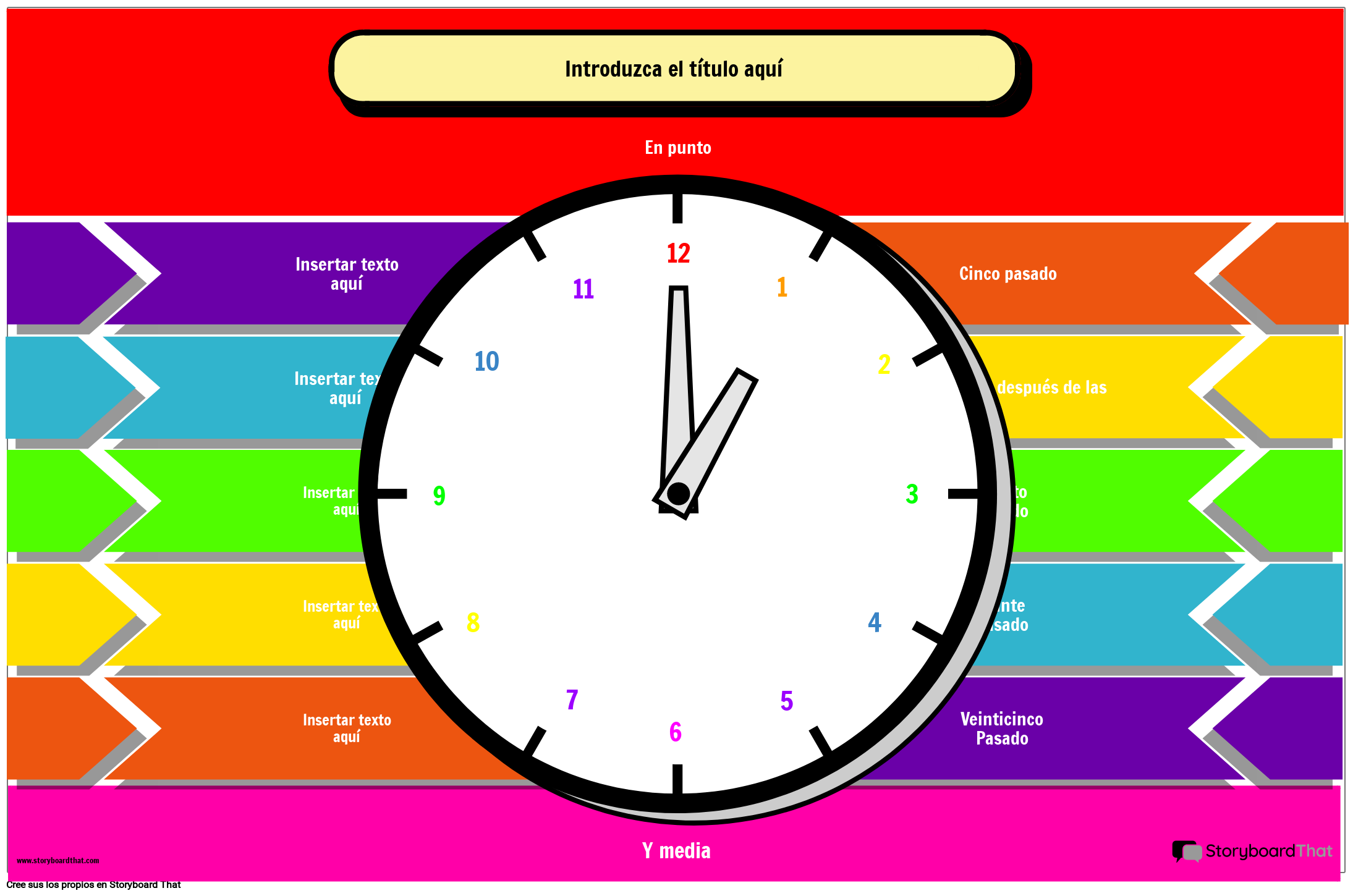 Póster Reloj de Pared Storyboard por es-examples