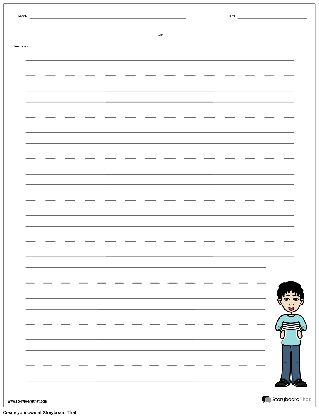 Creador de Hojas de Trabajo de Escritura a Mano: Plantilla de Práctica ...