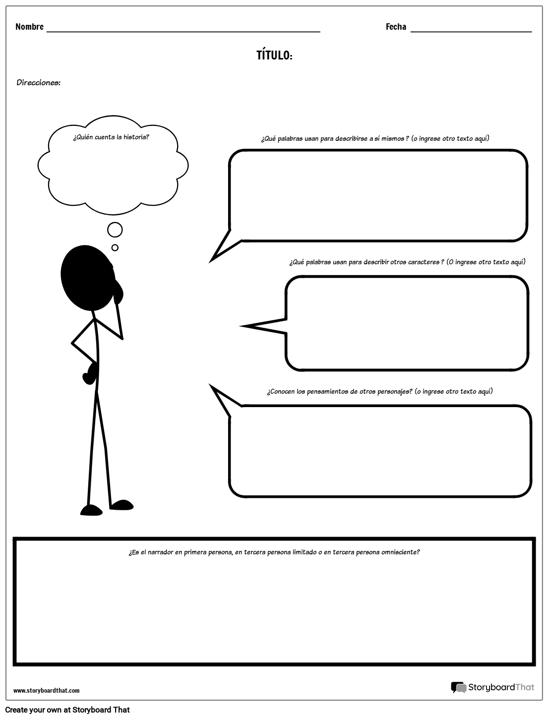 Punto de Vista: Cuadros de Texto Storyboard por es-examples