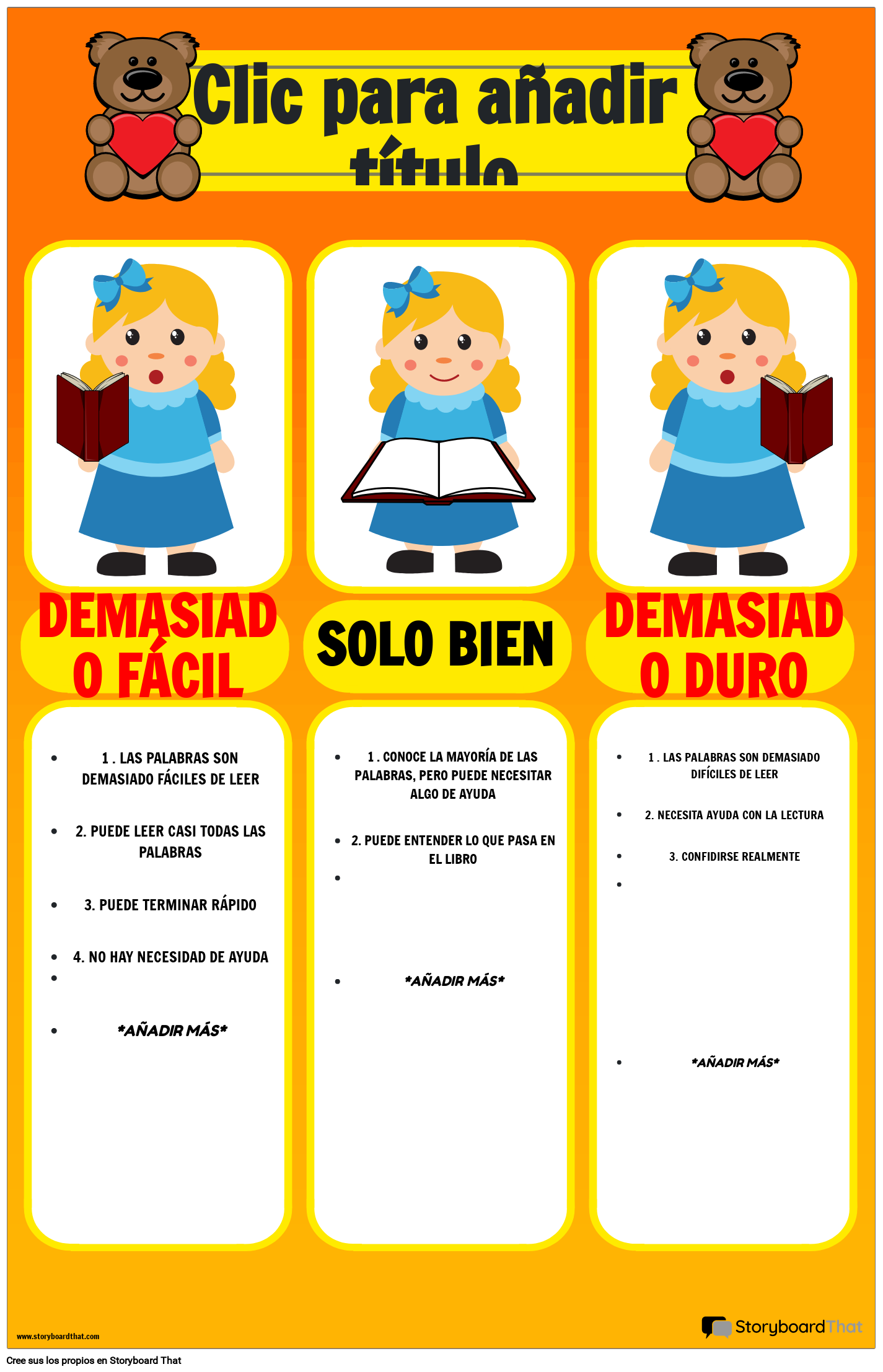 Regla de Ricitos de Oro: libros perfectos Póster