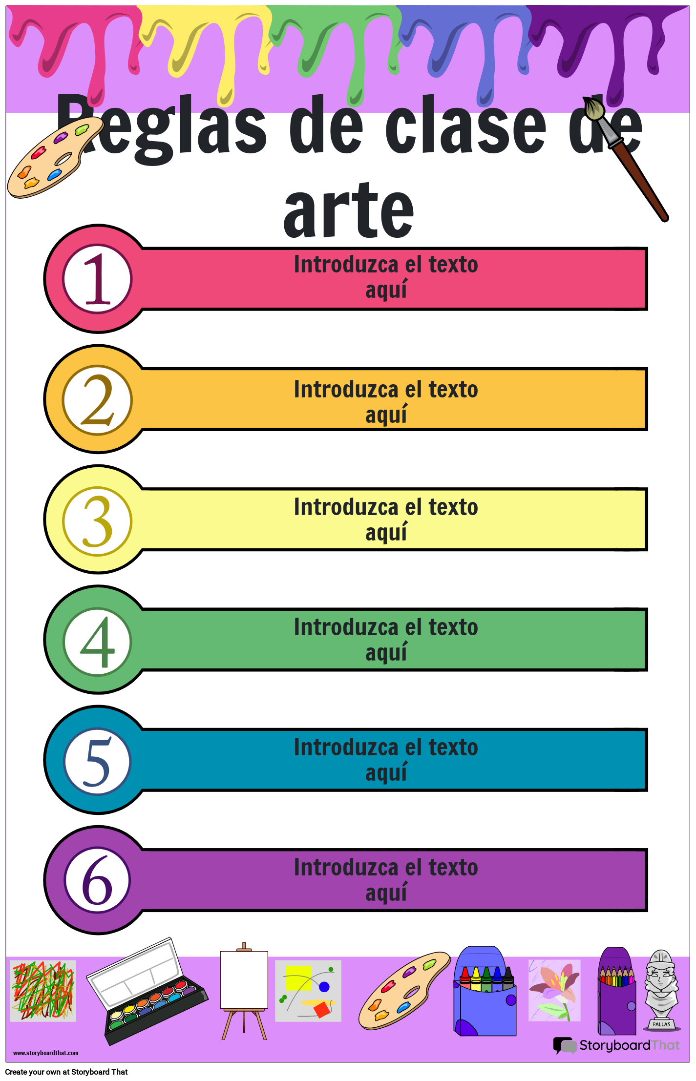 Reglas del Salón de Clases 13 Storyboard by es-examples