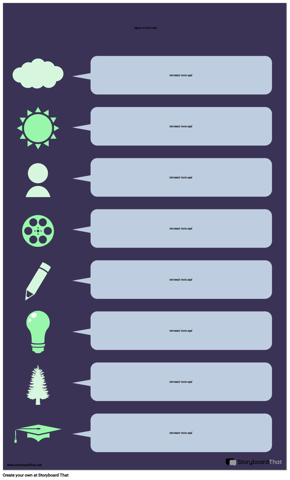 Speech Bubble Infographic Storyboard por es-examples