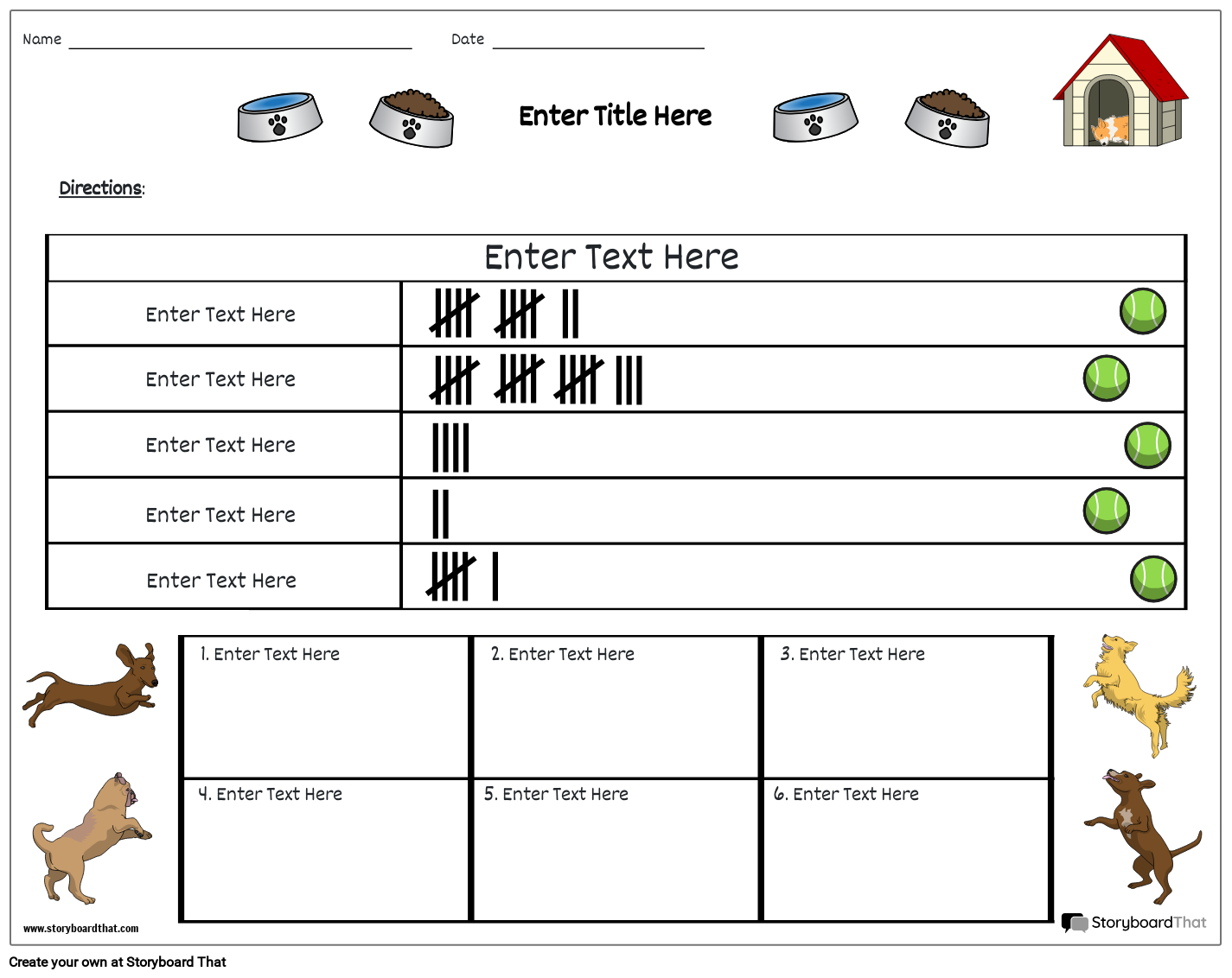 Tabla de Conteo 3 Storyboard por es-examples