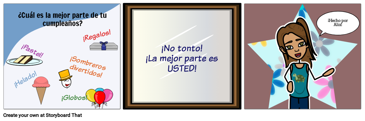 Tarjeta de Cumpleaños Storyboard by es-examples