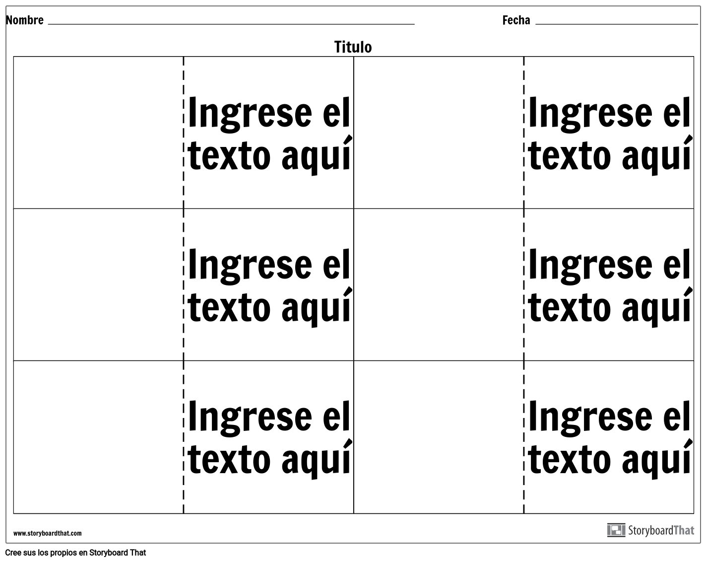 Tarjetas de Vocabulario - 6 Arriba Storyboard por es-examples