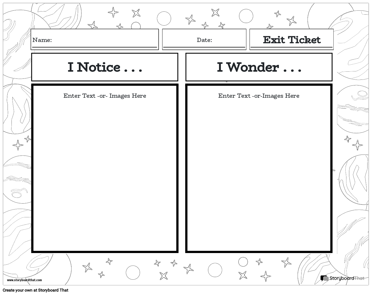 Ticket de Salida 12, b / n Storyboard por es-examples