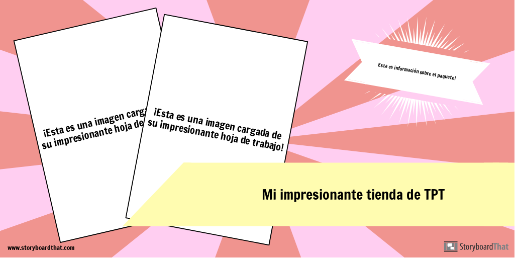 Twitter TPT Template Storyboard por es-examples