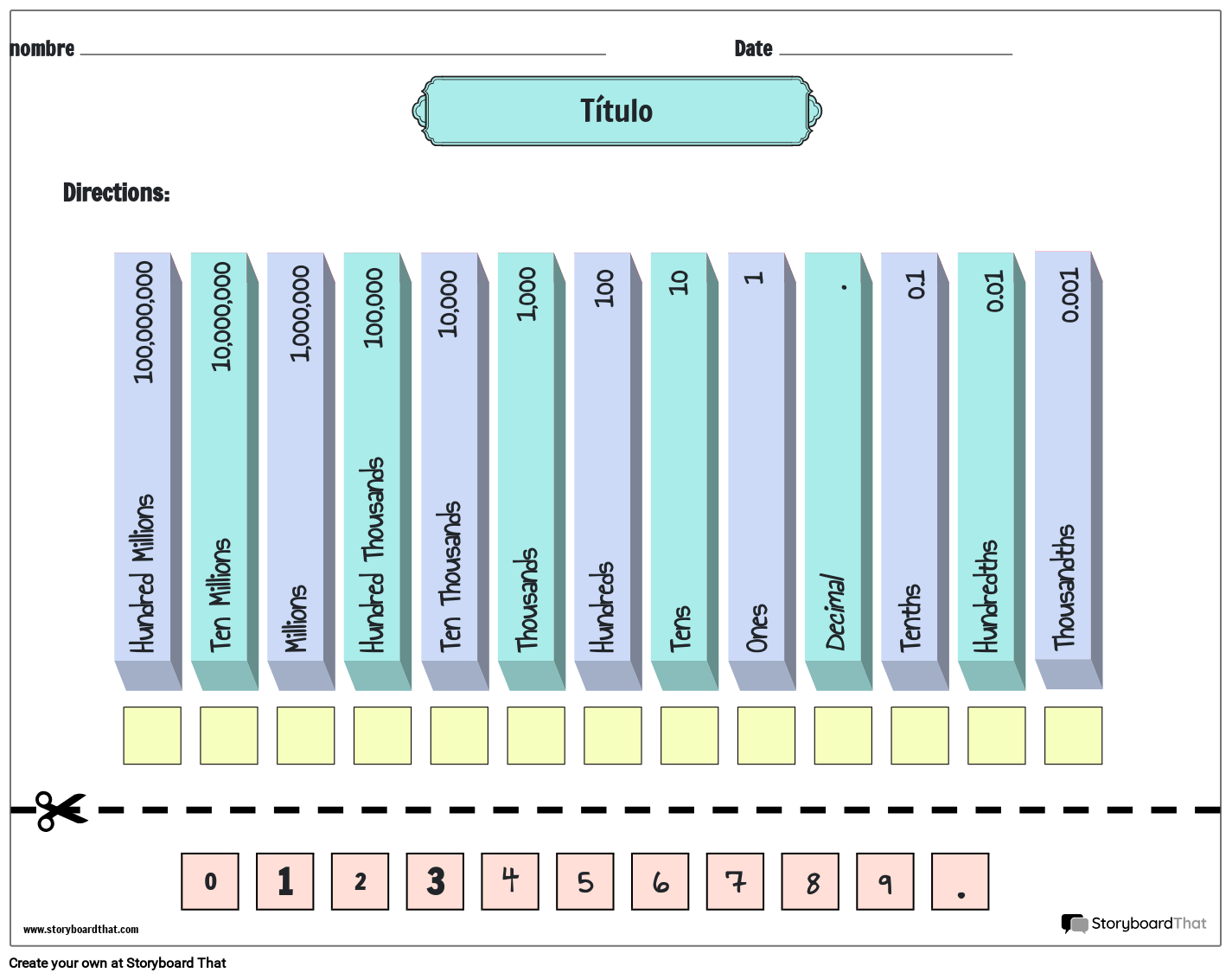Valor Posicional 2 Storyboard por es-examples