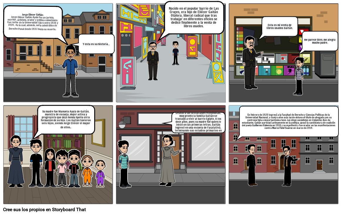 historia jorge eliecer gaitan Storyboard by esteban2008