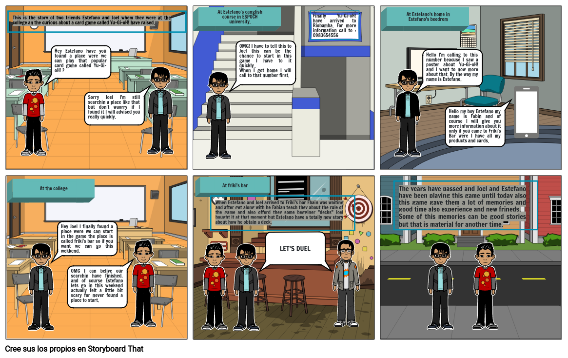 A card game story Storyboard par estefano63383