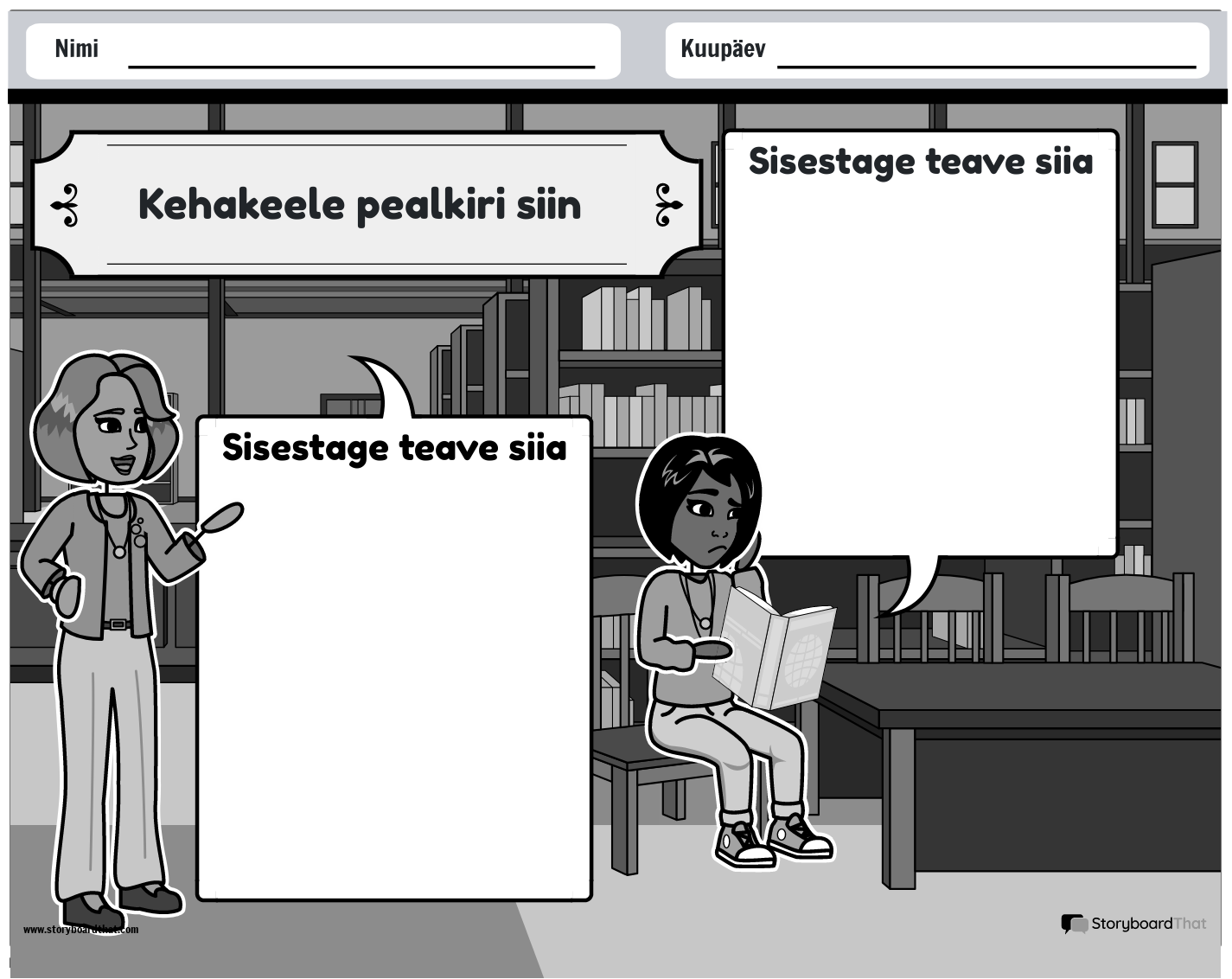 Bod Langi maastik must-valge 3 Storyboard par et-examples