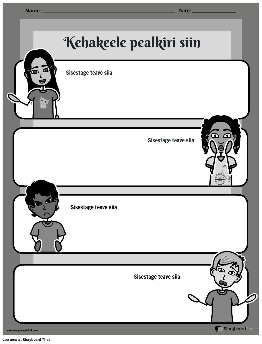 Bod Langi Portree Mustvalge 1 Storyboard por et-examples