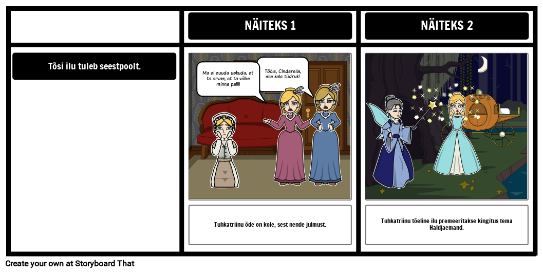 Cinderella Theme Storyboard par et-examples