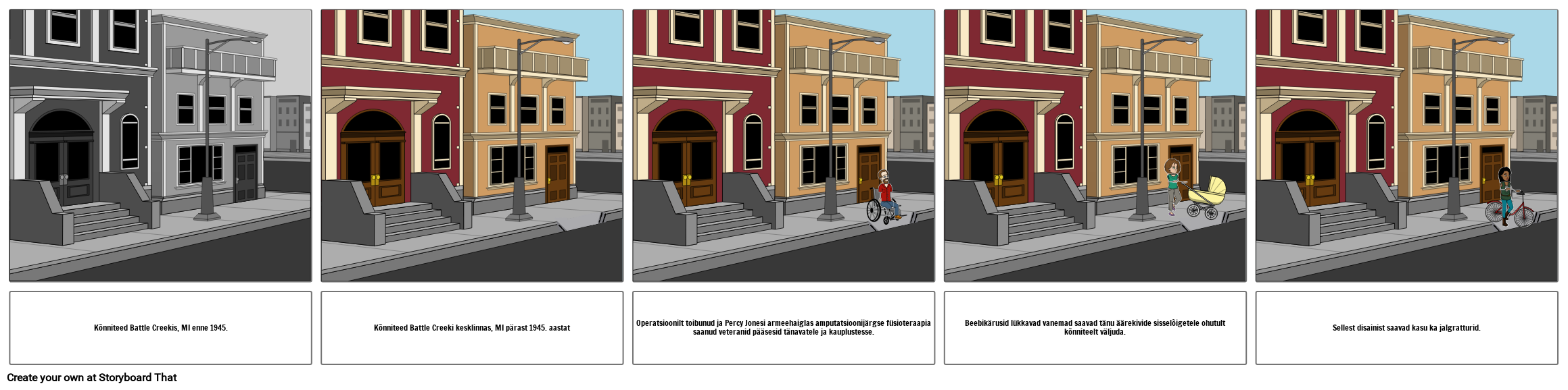 Curb Cut Comic Storyboard por et-examples