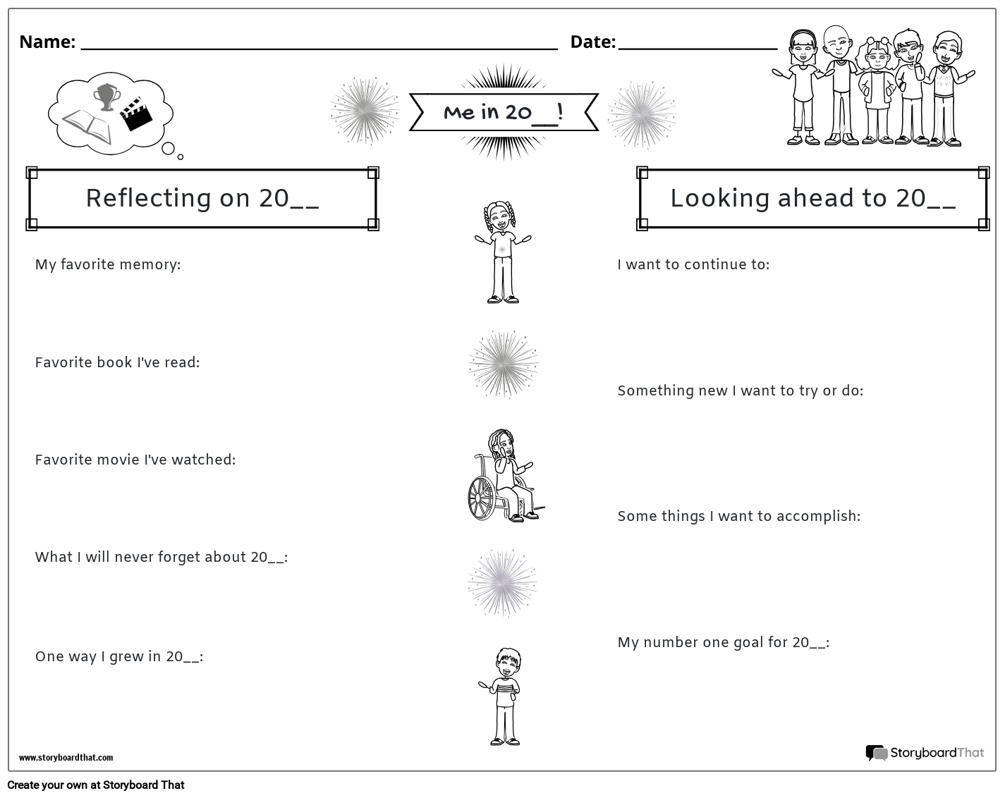 Eesmärgi Seadmine Maastik Must/valge 3 Storyboard