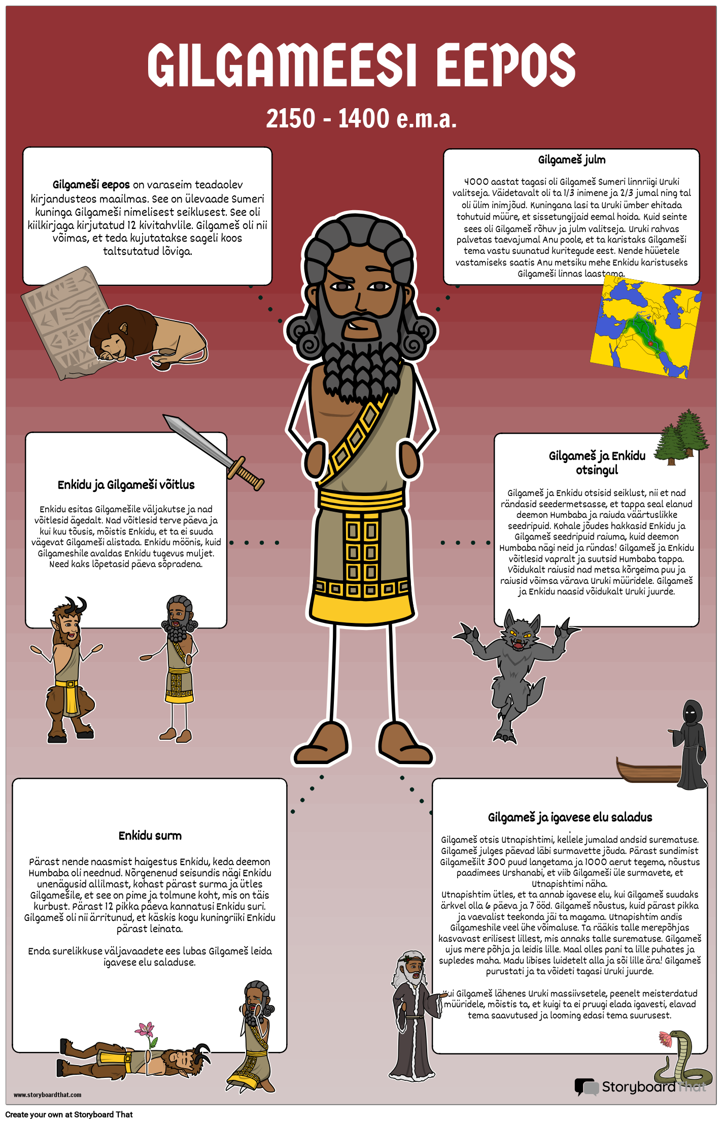 Gilgameši Eepos Storyboard par et-examples