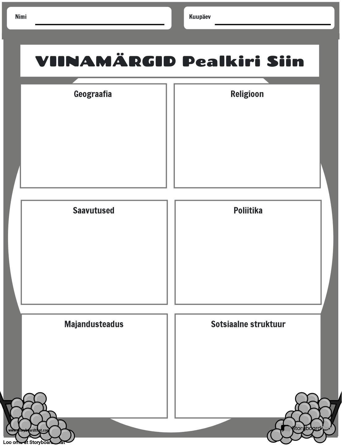 GRAP Portree Must-valge 4 Storyboard por et-examples