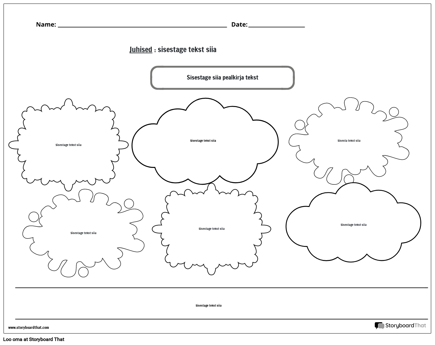 Haiku tööleht Hall Storyboard par et-examples