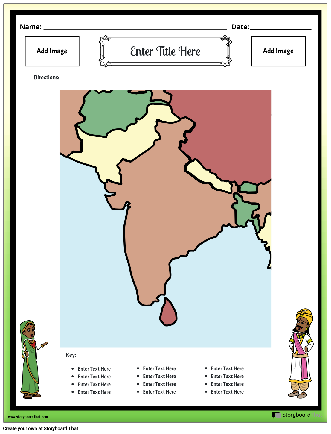 India Kaart Storyboard por et-examples