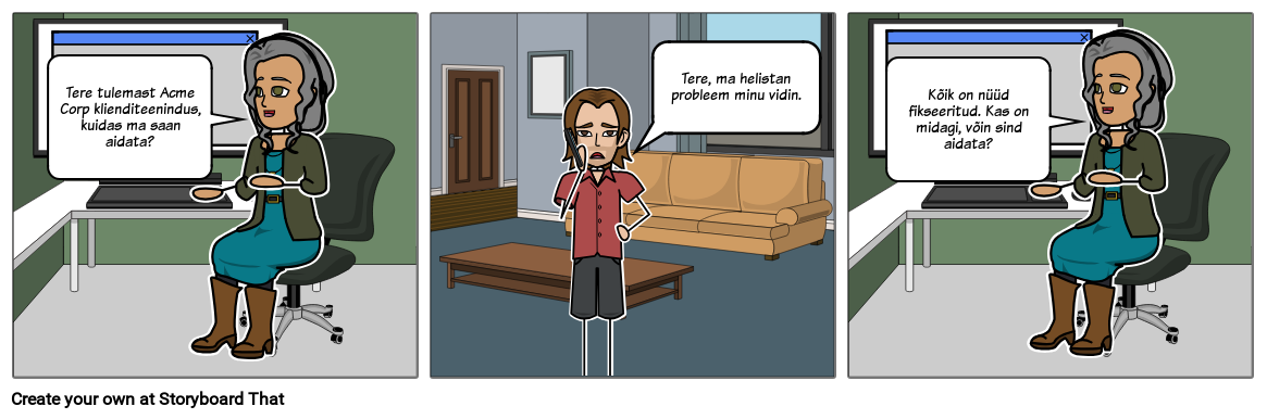 Klienditeenindus Generic Epic Storyboard por et-examples