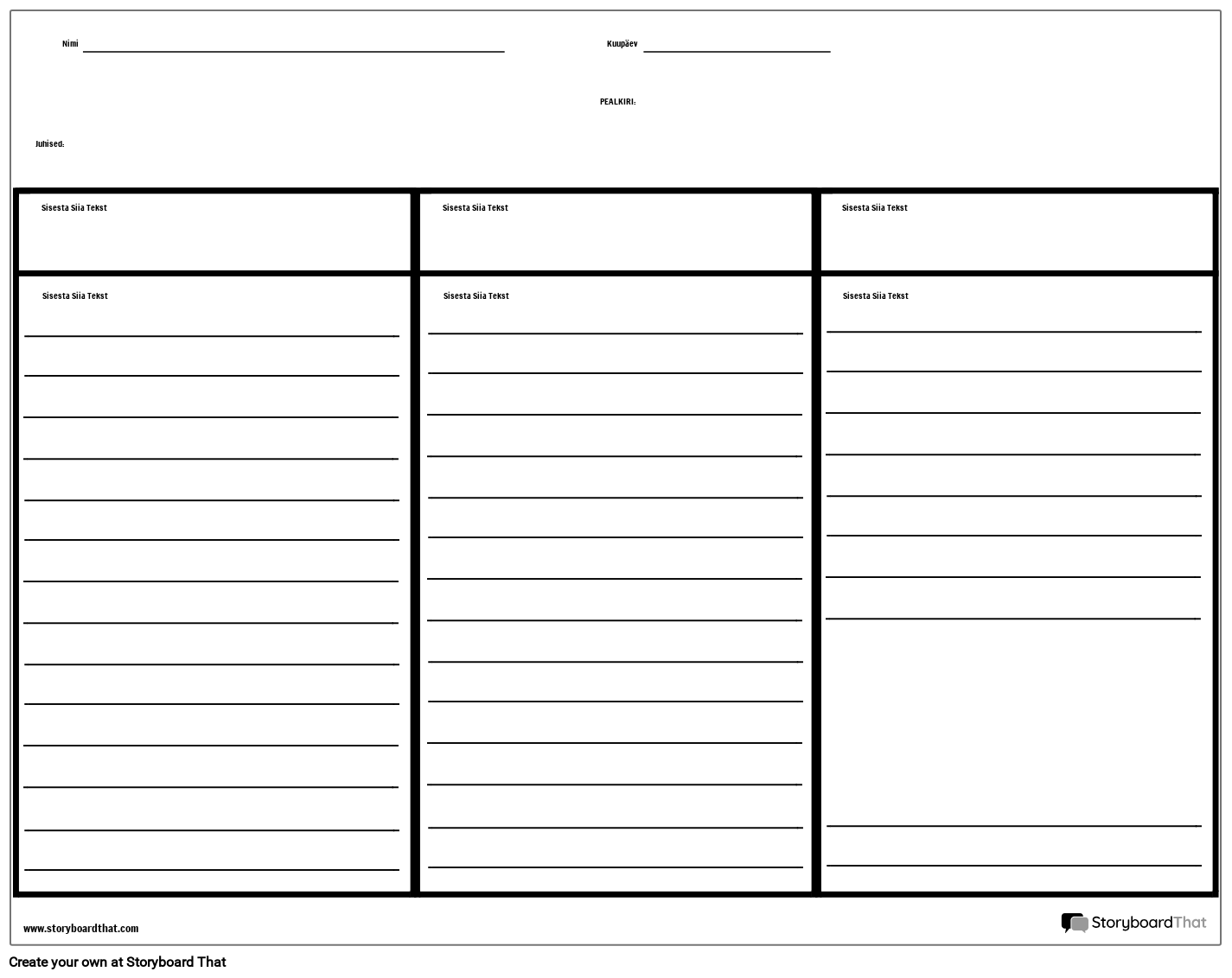 Kolm Veerg Märkmeid Koos Joontega - 2 Storyboard