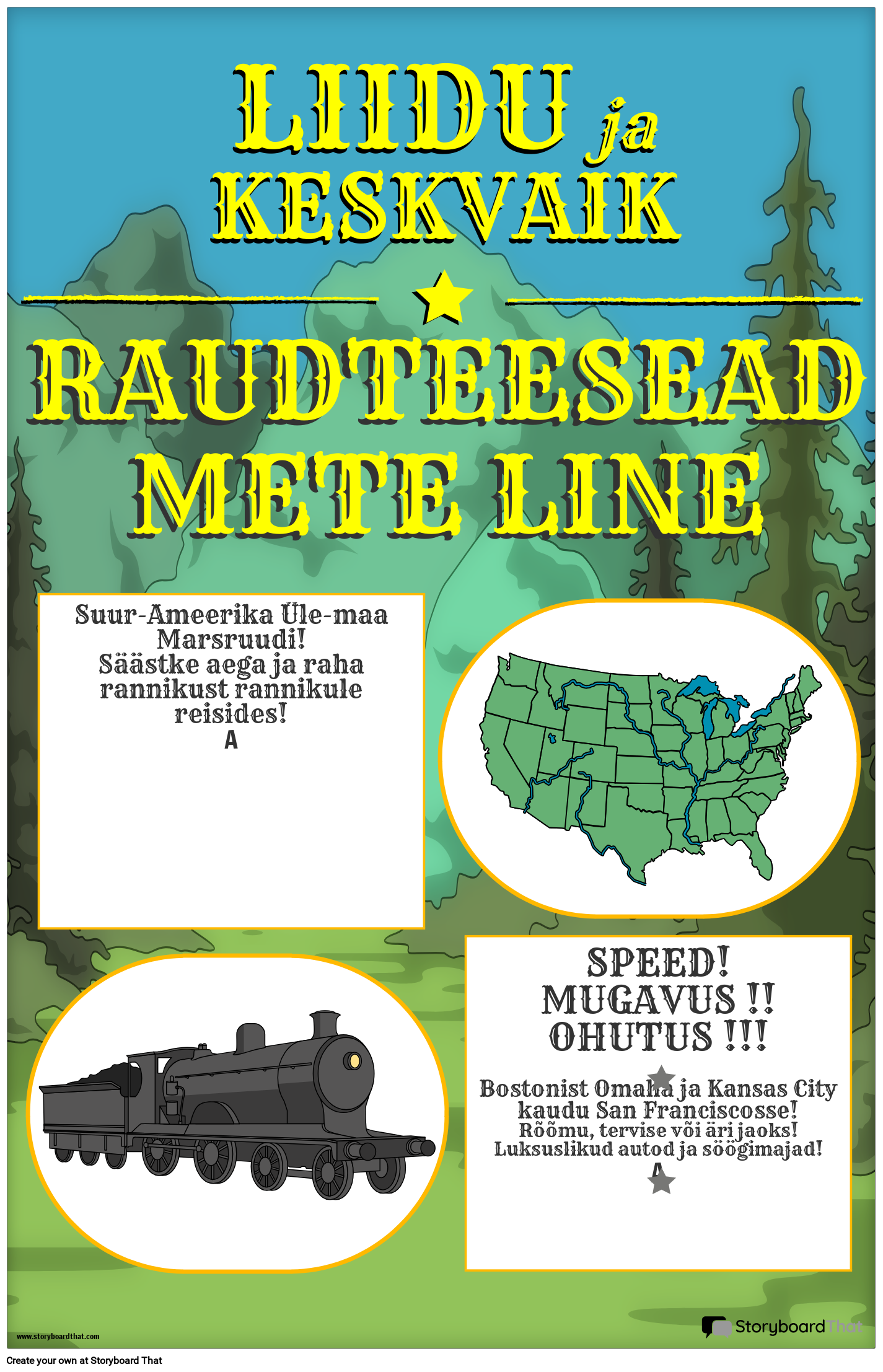 Kontinentidevahelise Raudtee Reklaam Storyboard