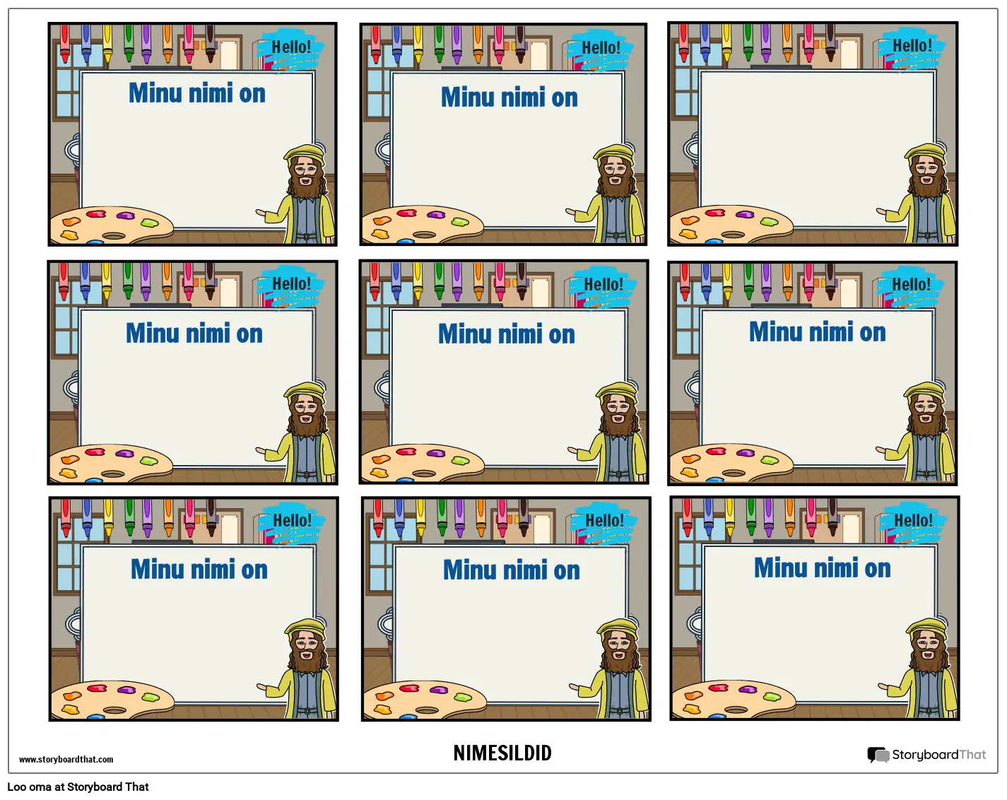 Kunstiklassi Nimesilt Storyboard by et-examples