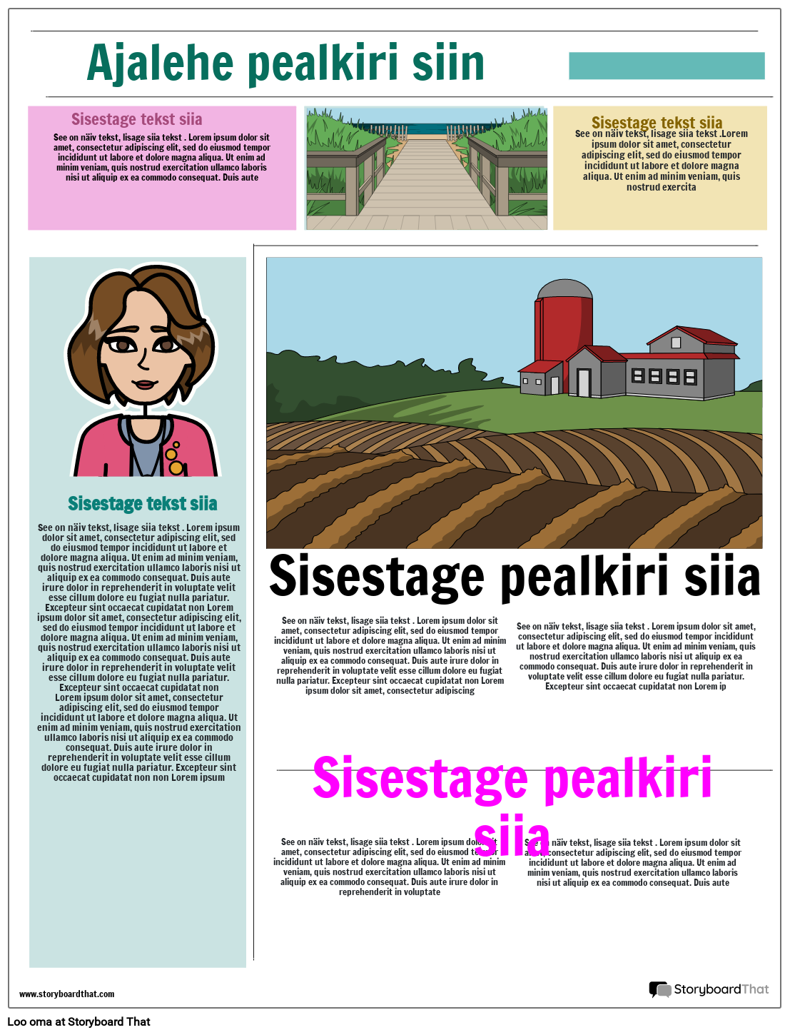 Lõbus ajalehe mall القصة المصورة من قبل et-examples