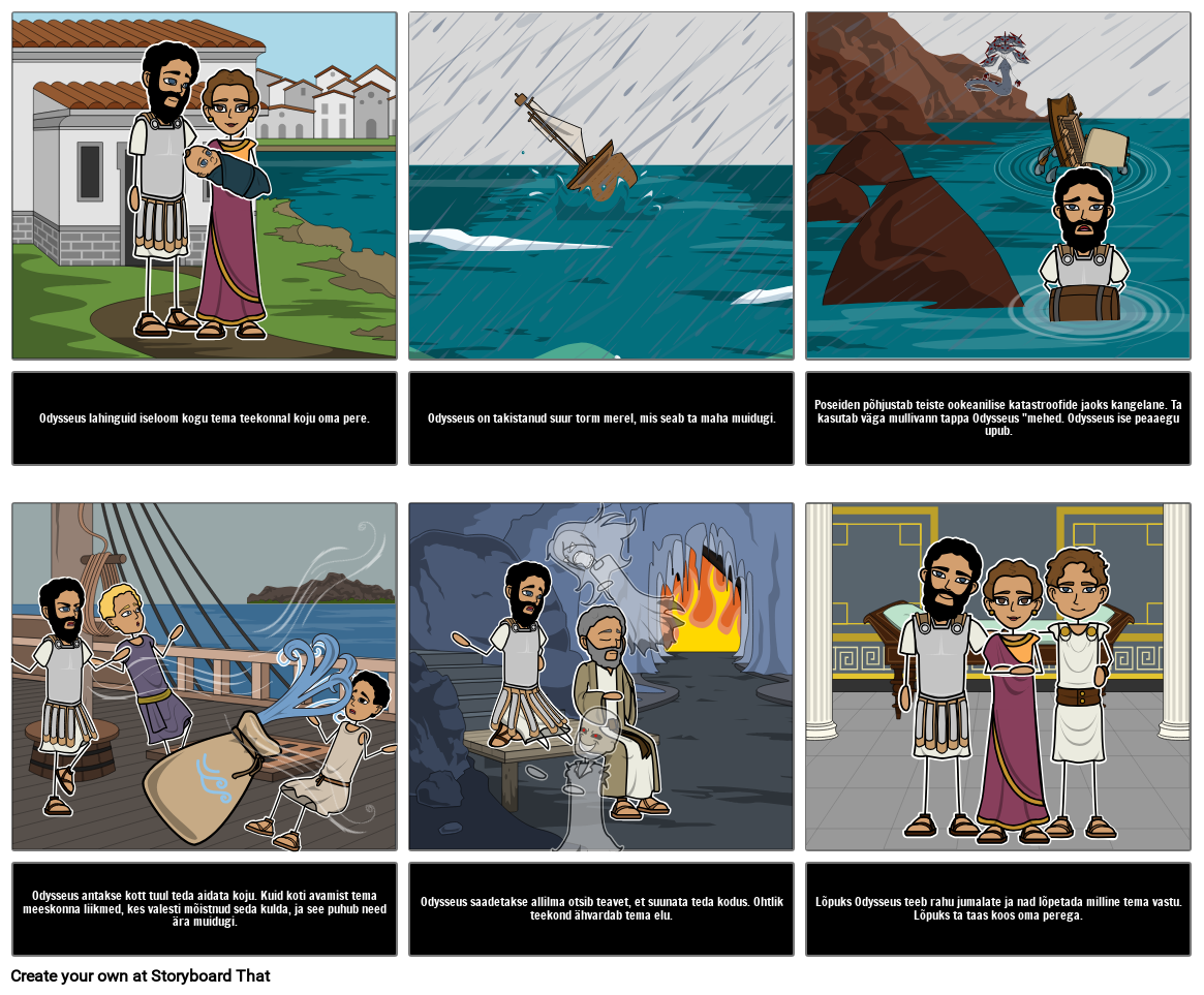 Man vs Nature Odyssey Storyboard af et-examples