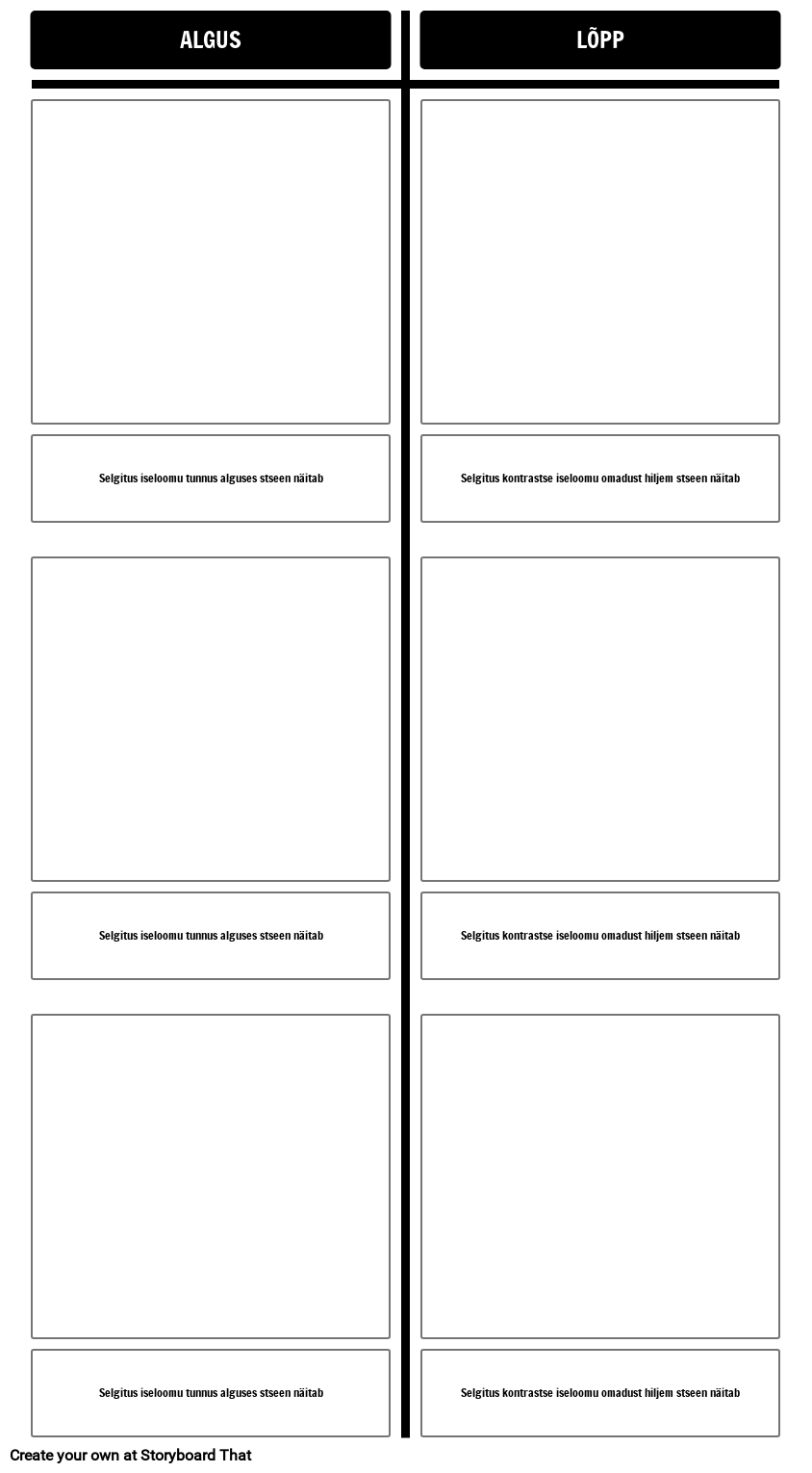 Märkide Evolution Mall Storyboard par et-examples