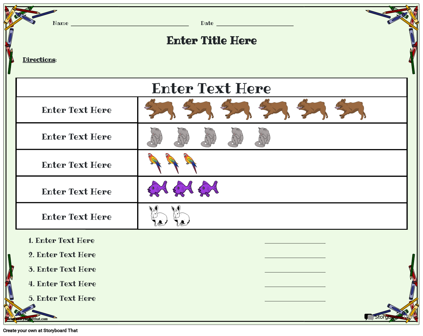 Pictographi Maastiku Värv 1 Storyboard par et-examples