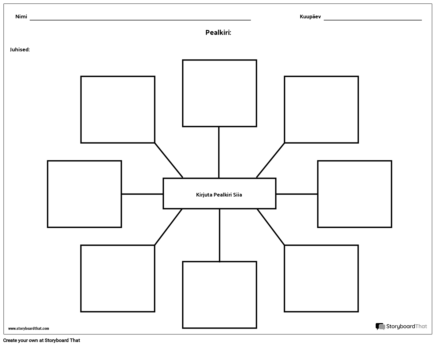 Spider Map - 8 Storyboard o et-examples