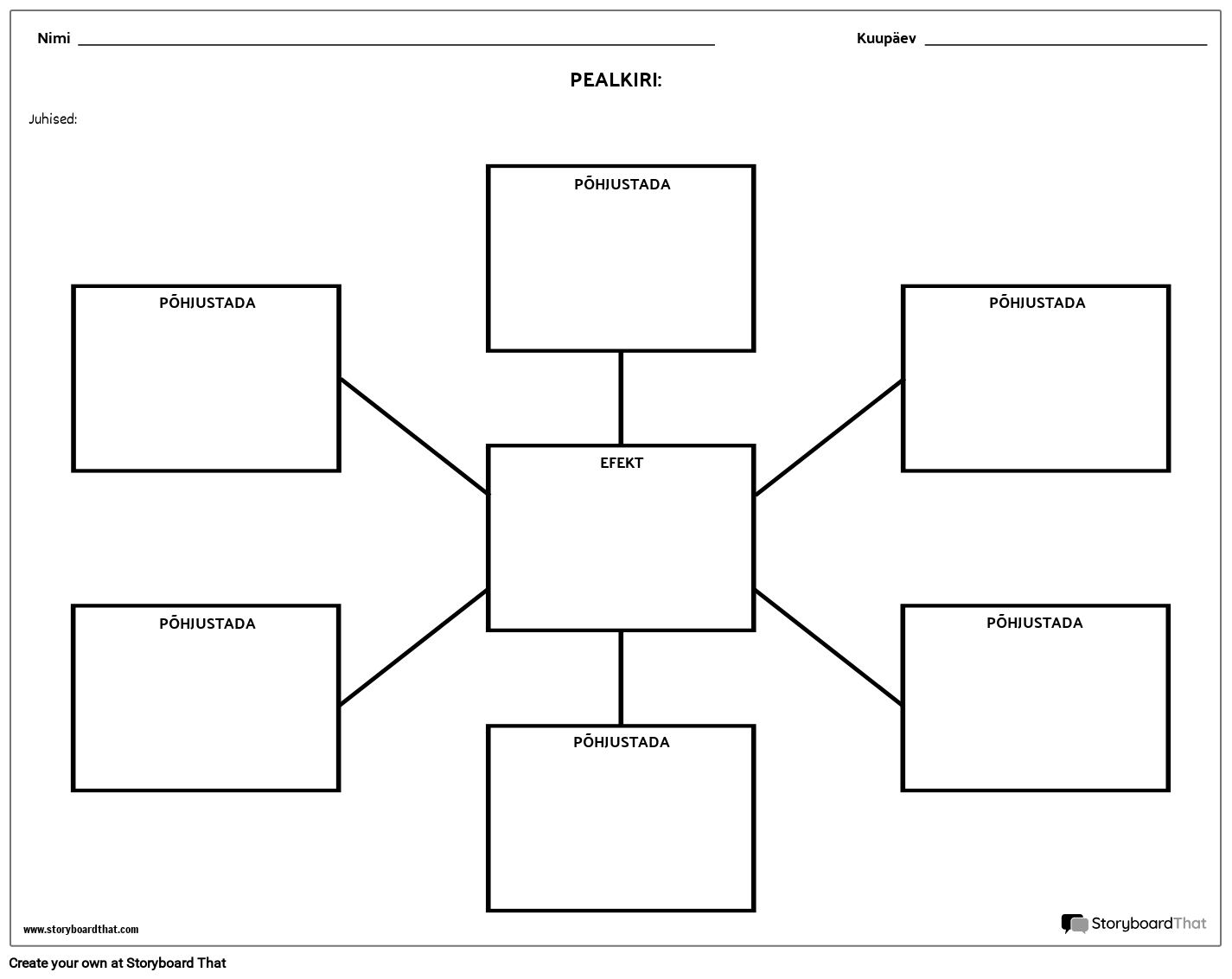 Spider Map - Variant Storyboard por et-examples