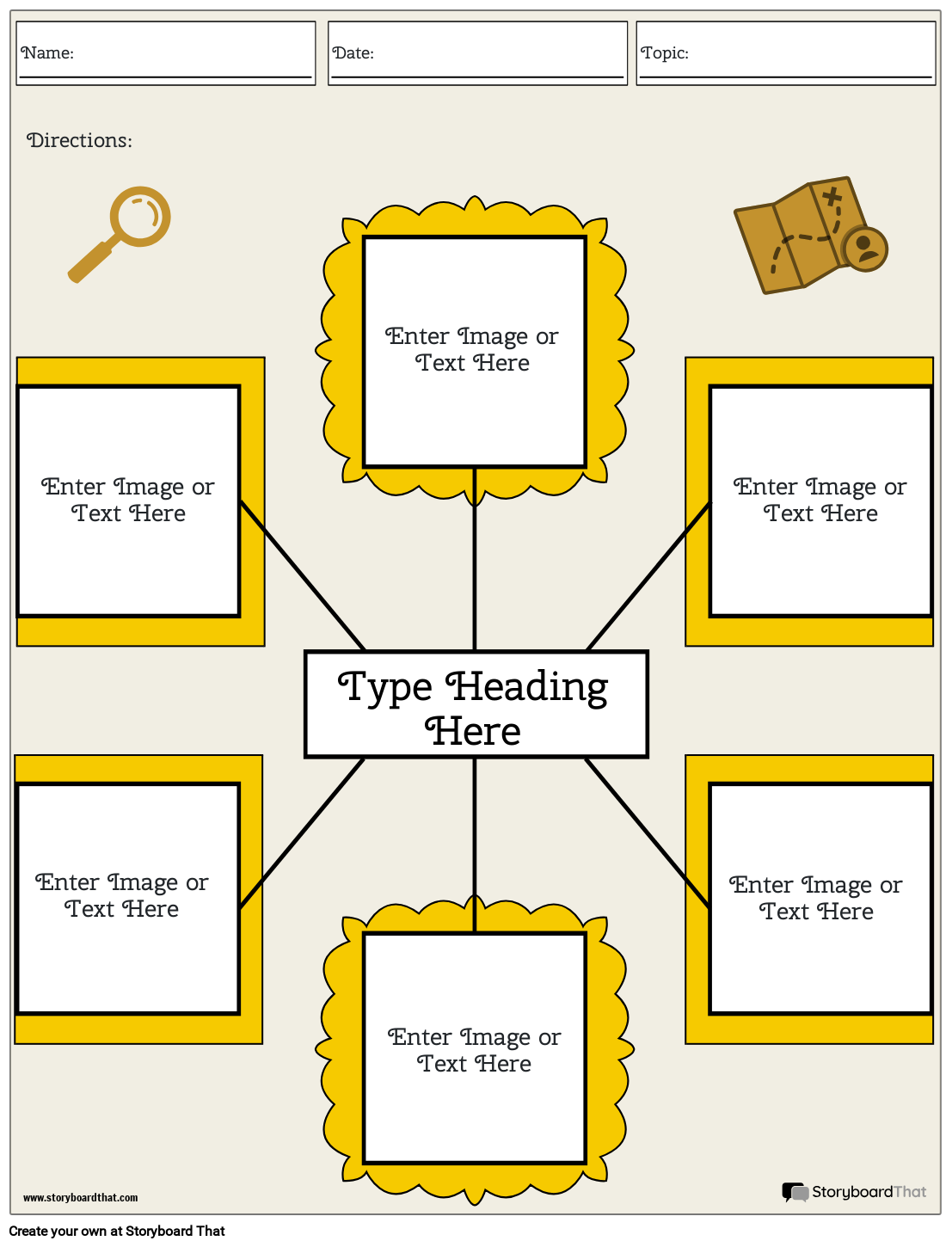 Spider Map Värviline Portree 4 Storyboard por et-examples