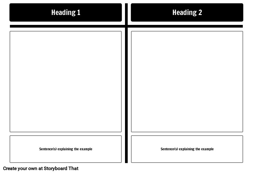 T-tabel koos kirjeldusega 1 rida Storyboard by et-examples