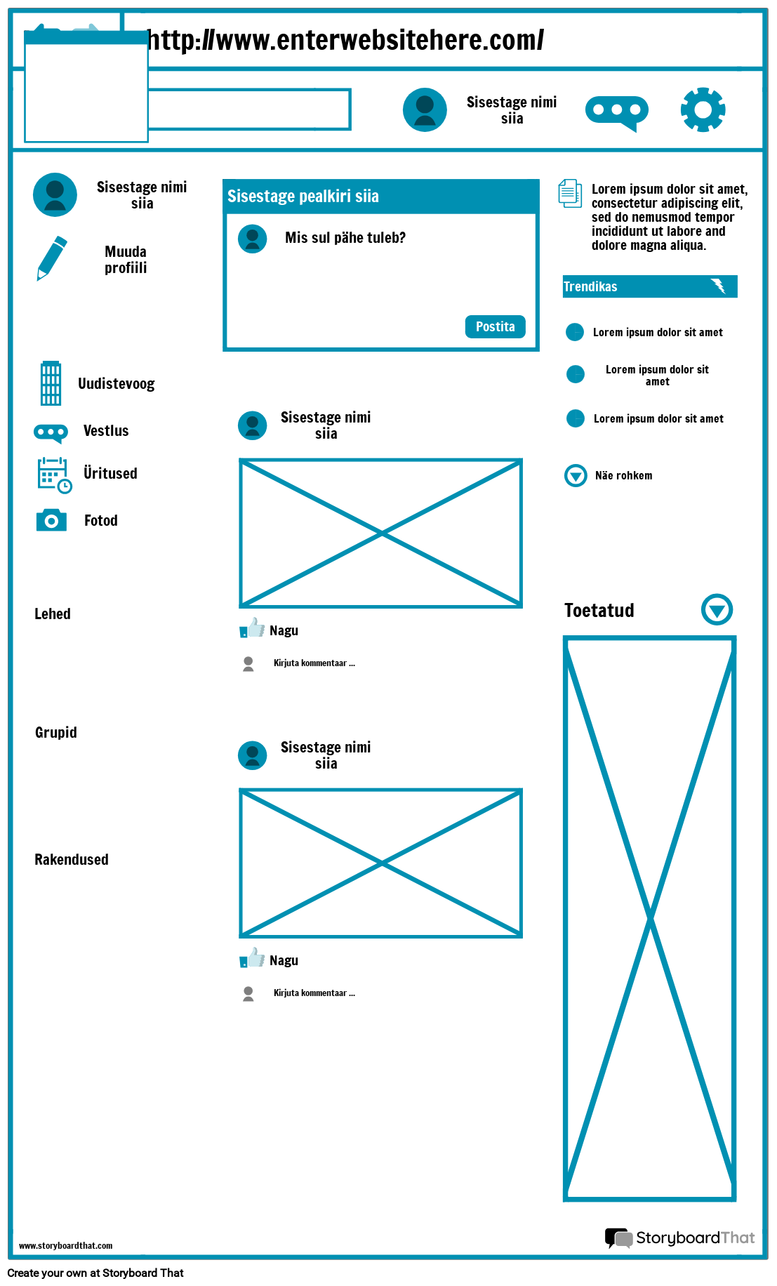 Wireframe-3 Storyboard par et-examples
