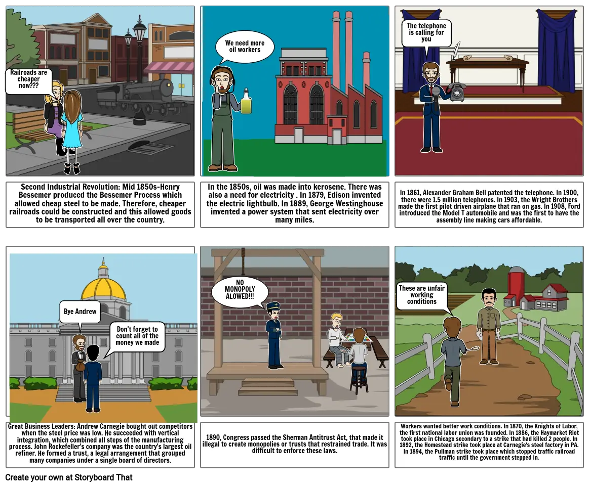 second industrial revolution Storyboard por evamark second industrial revolution Storyboard por evamark